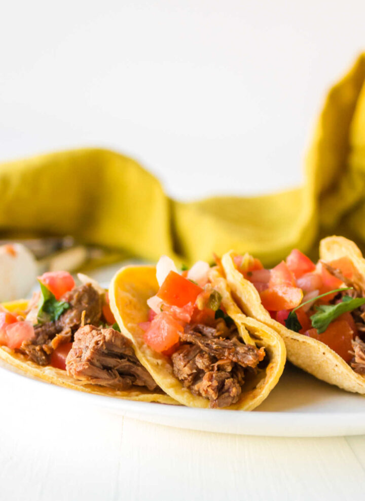 Instant Pot Shredded Beef Tacos - Eating in an Instant