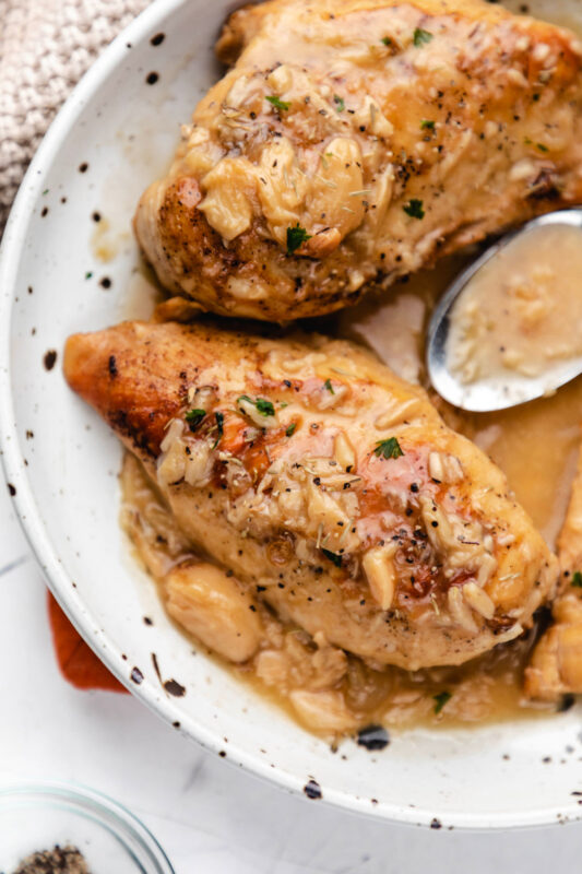 Instant Pot Creamy Garlic Clove Chicken - Eating in an Instant
