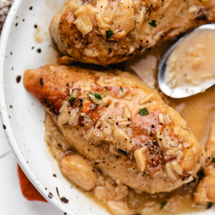 Instant Pot Creamy Garlic Clove Chicken - Eating in an Instant