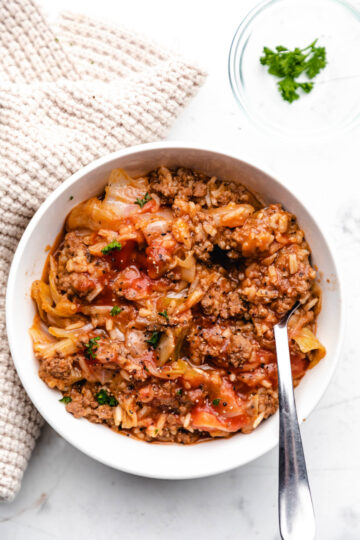 Instant Pot Unstuffed Cabbage Rolls - Eating in an Instant