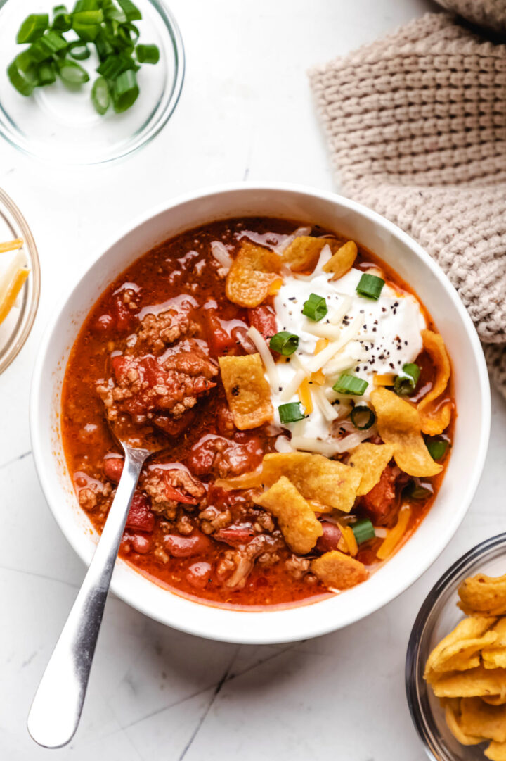 Easy Instant Pot Beef Chili Recipe - Eating in an Instant