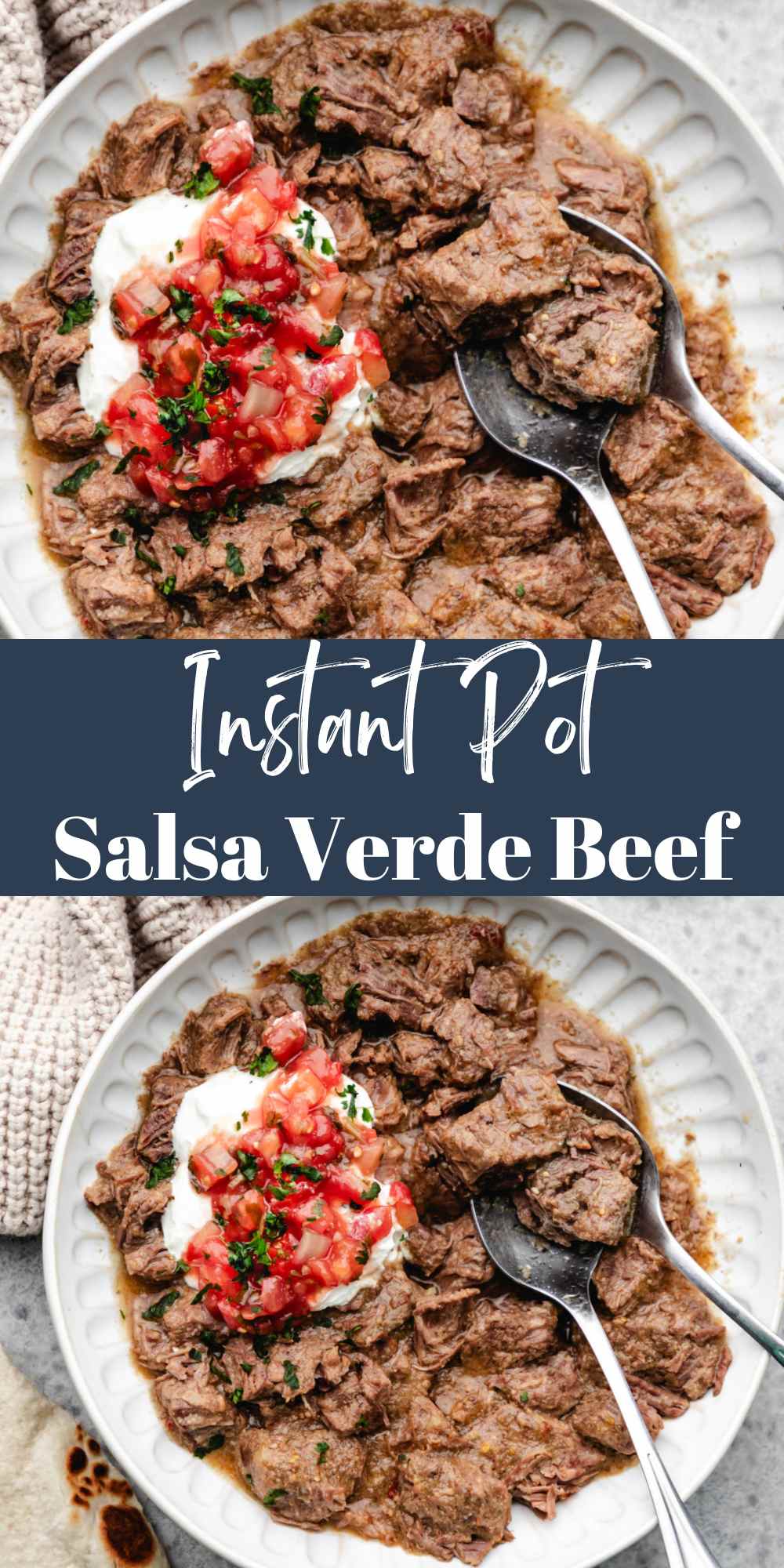 Instant Pot Salsa Verde Beef - Eating in an Instant