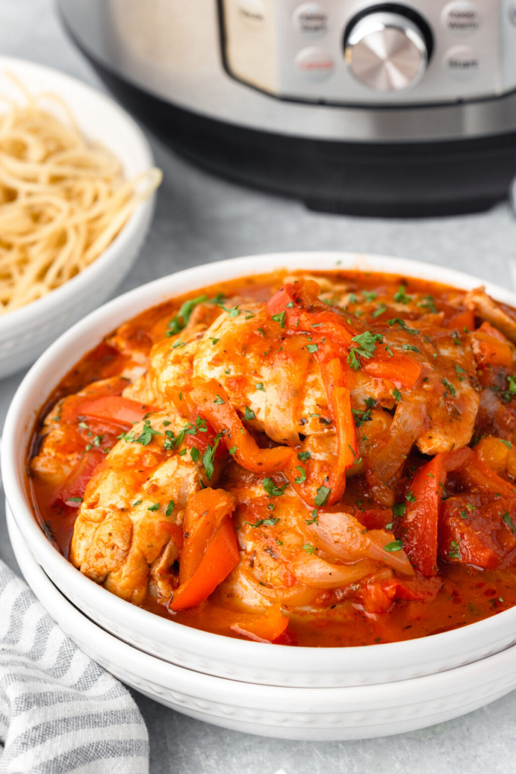 Instant Pot Chicken Cacciatore - Eating in an Instant
